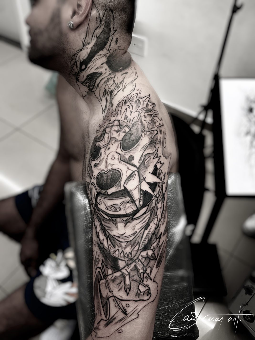 Geek e Blackwork na pele: A singular arte de Caio Cesar no universo das ...